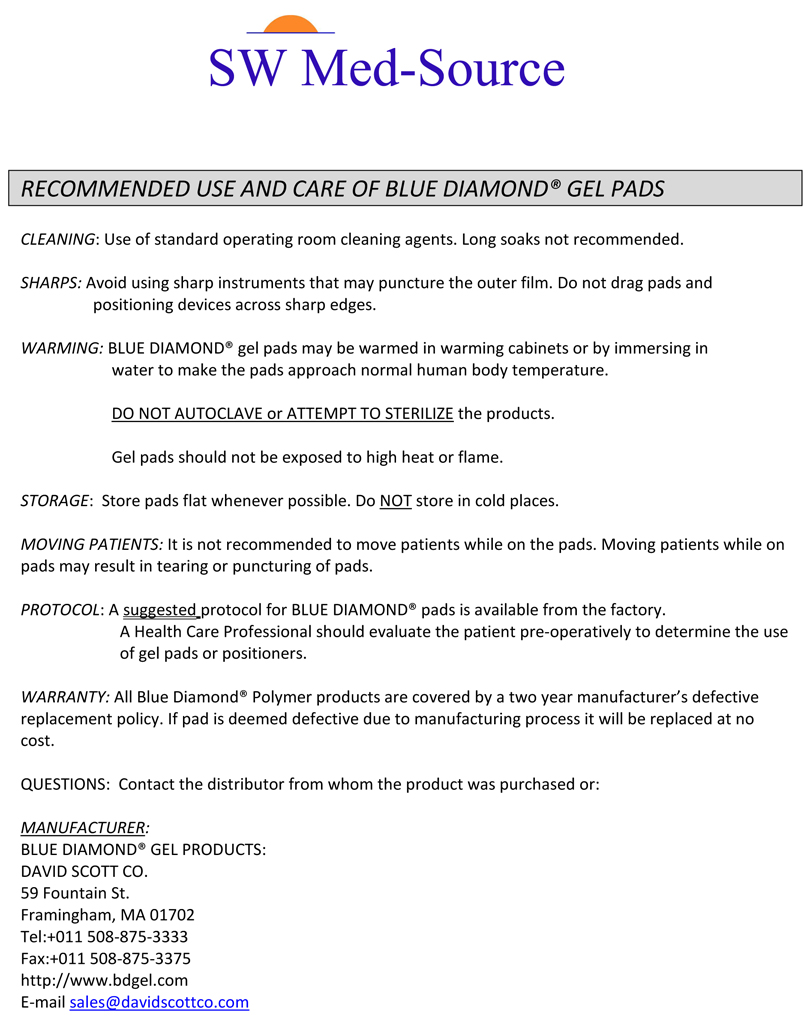 Bean Bags Surgery Blue Diamond Vacuum Gel Overlay Positioner